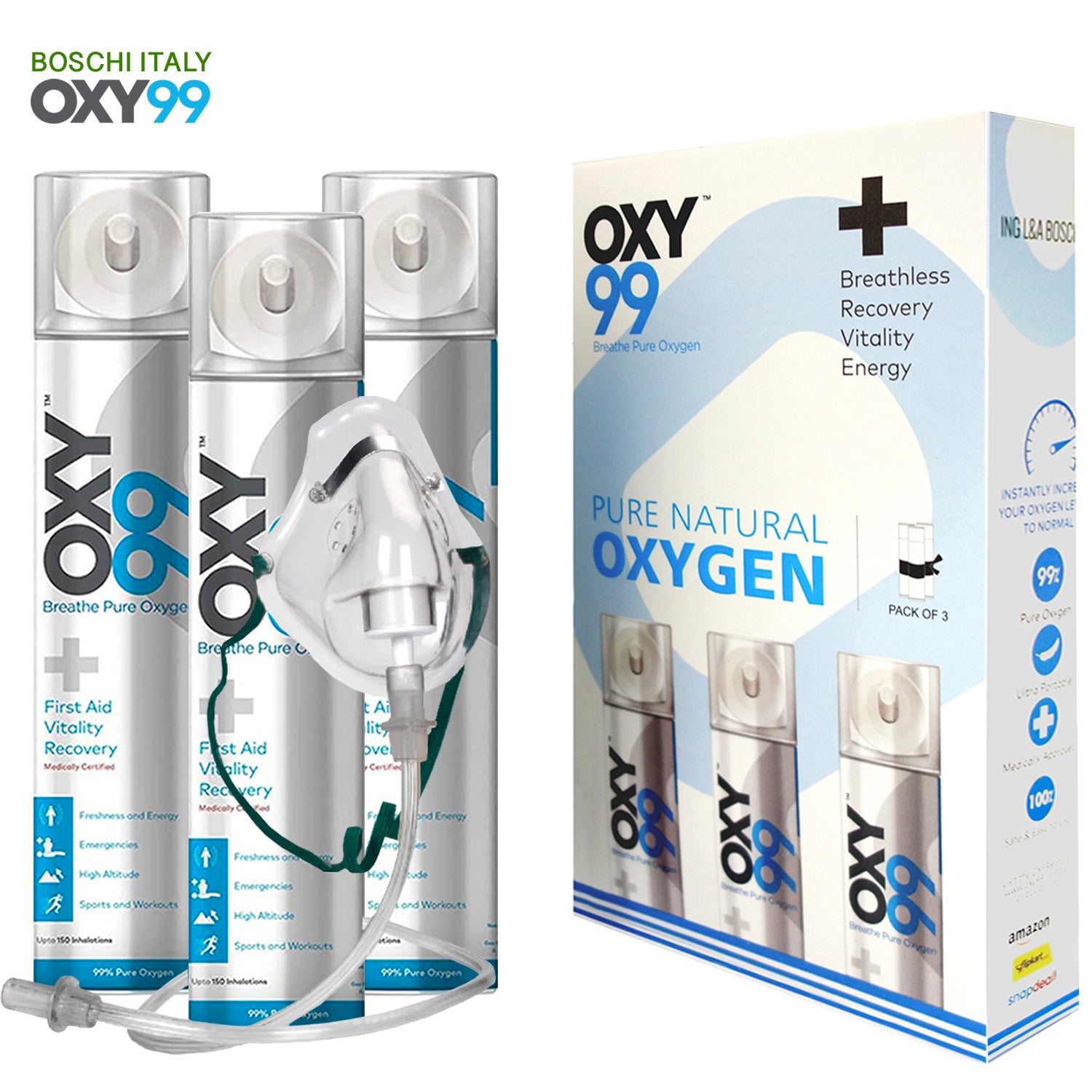 MED6L Ultra Portable Oxygen Cylinder with Mask – Oxy99™